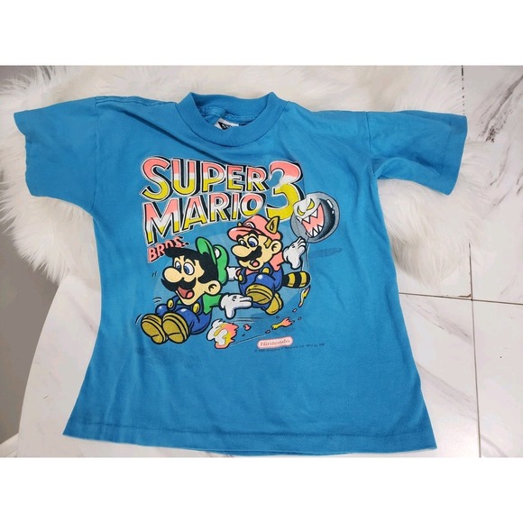 Nintendo | Shirts & Tops | Vintage Super Mario Bros 3 Shirt Youth ...